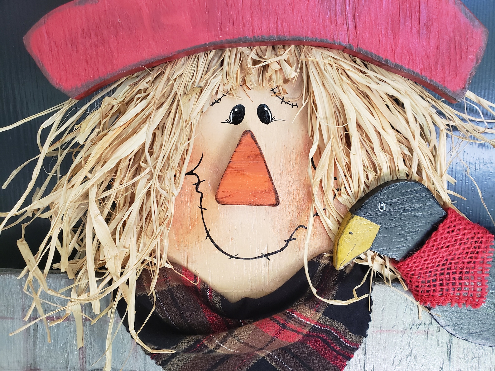 Happy Fall Outdoor Door Hanger Cecil Scarecrow CROW PATROL - Etsy