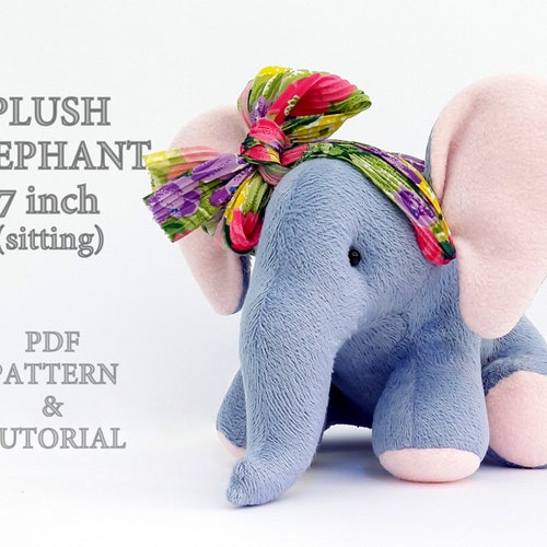 Plush Elephant Toy Elephant Stuffie Soft Elephant Toy Easy - Etsy