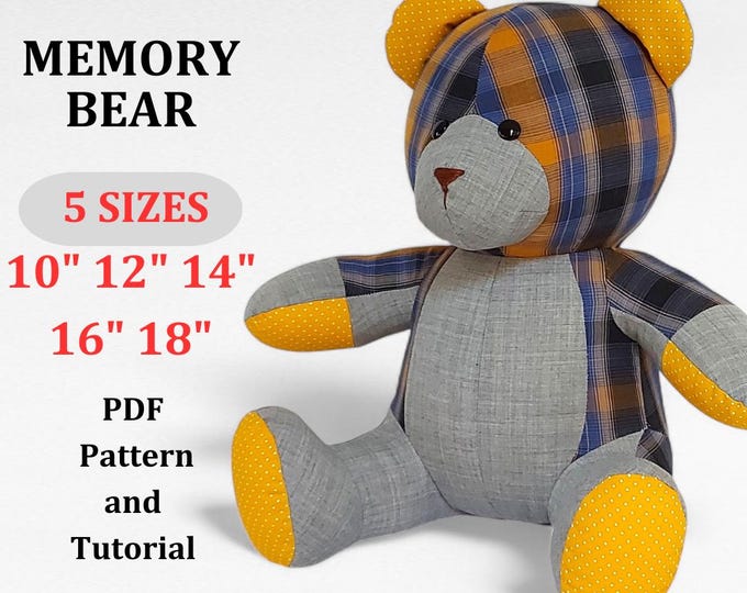 Memory Bear Pattern, Make Teddy Bear, Keepsake Bear Sewing Pattern - Etsy Canada