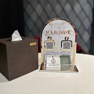 Beauty Prop Personal Business Card Holder,desk Accessories and Qr Codes ...