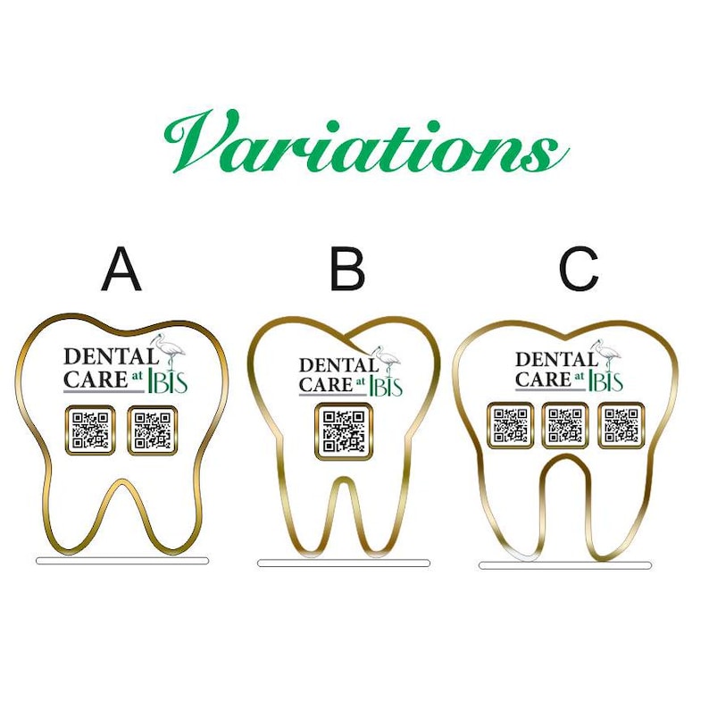 Personalized Tooth-shaped QR Code Sign: Dental Office Decor - Etsy