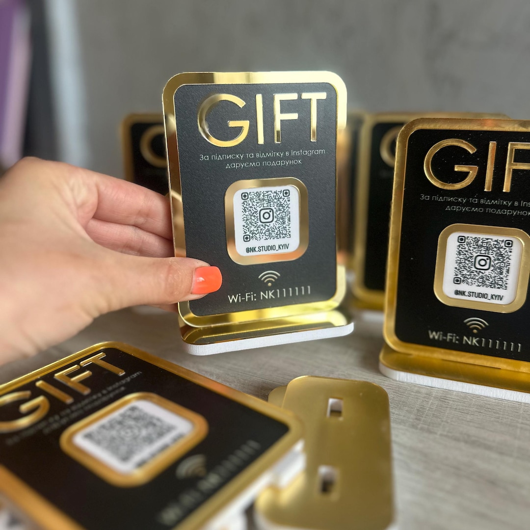 Acrylic Mini Stand With Qr-code, Can Contain: Menu Template on the ...