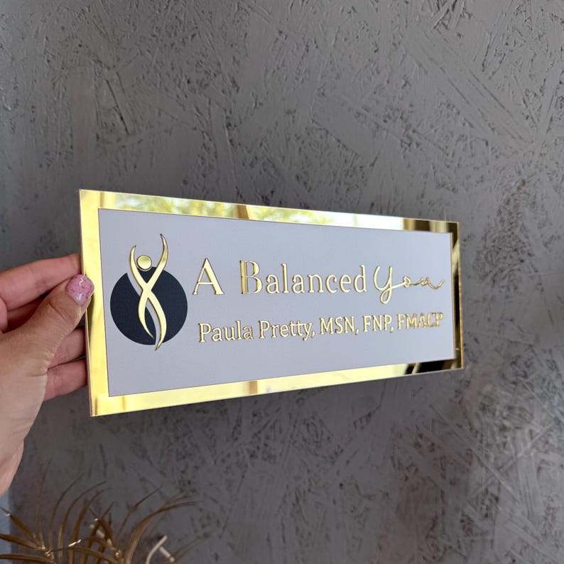 Custom Acrylic Door Sign With QR Code, Business Logo Sign, Dental ...