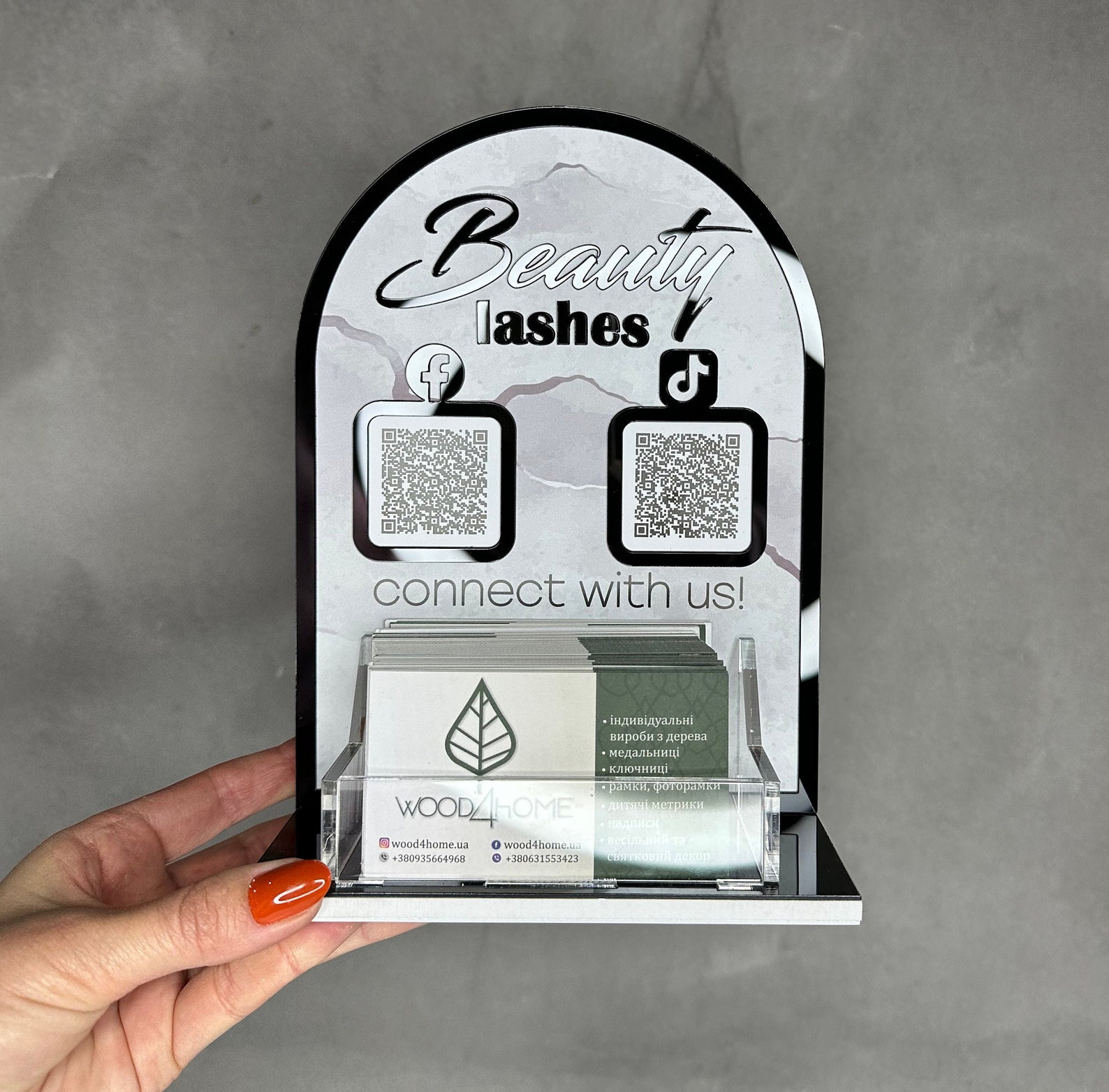 Beauty Prop Personal Business Card Holder,desk Accessories and Qr Codes ...
