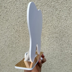 Custom Tooth Shaped Acrylic Dentist Sign With QR Code & Business Card ...