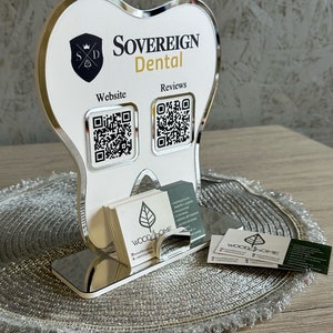 Personalized Tooth QR Code Sign: Dental Office Decor & Business Card ...