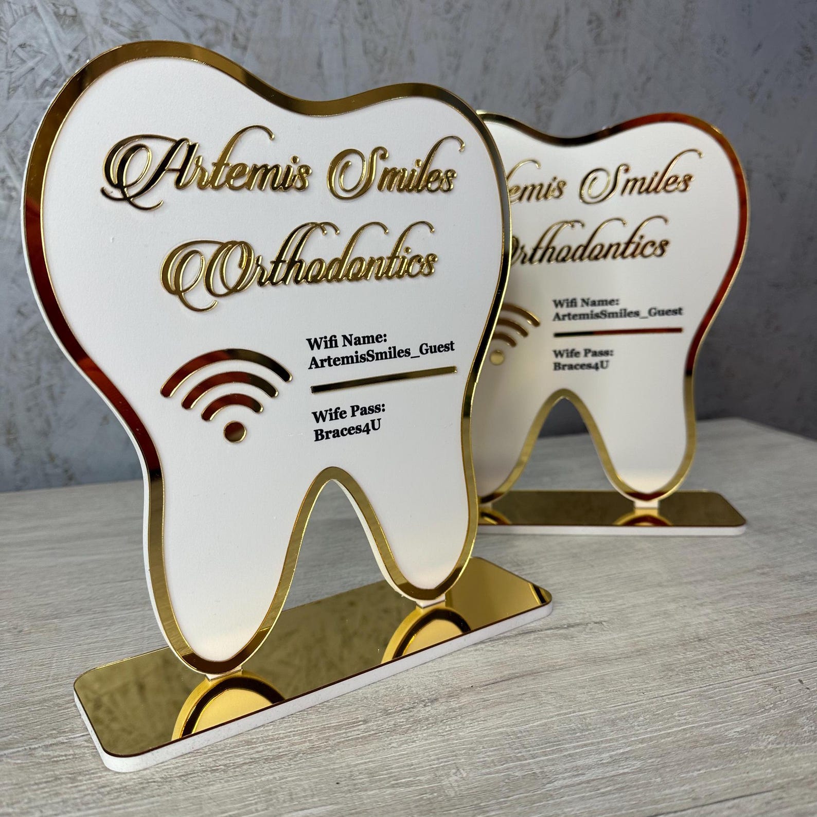 Personalized Tooth-shaped QR Code Sign: Dental Office Decor - Etsy
