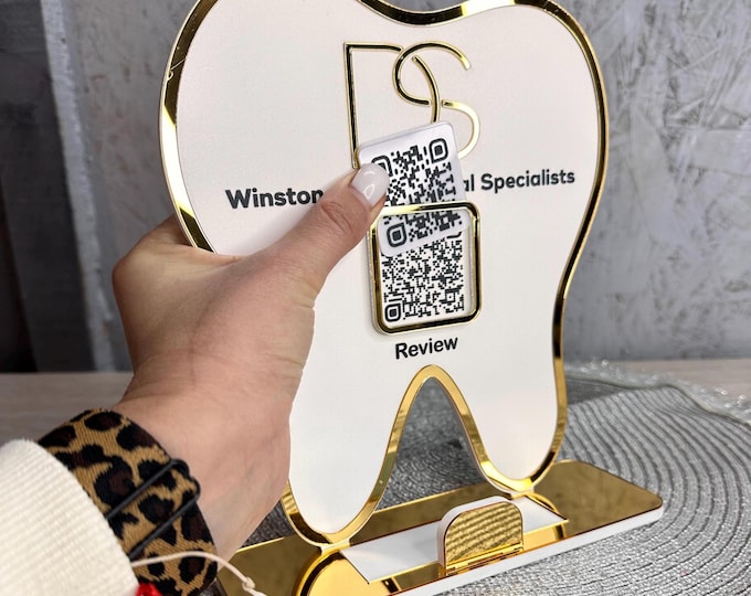 Custom Personalized Dental QR Code Social Media Sign for Dental Offices ...