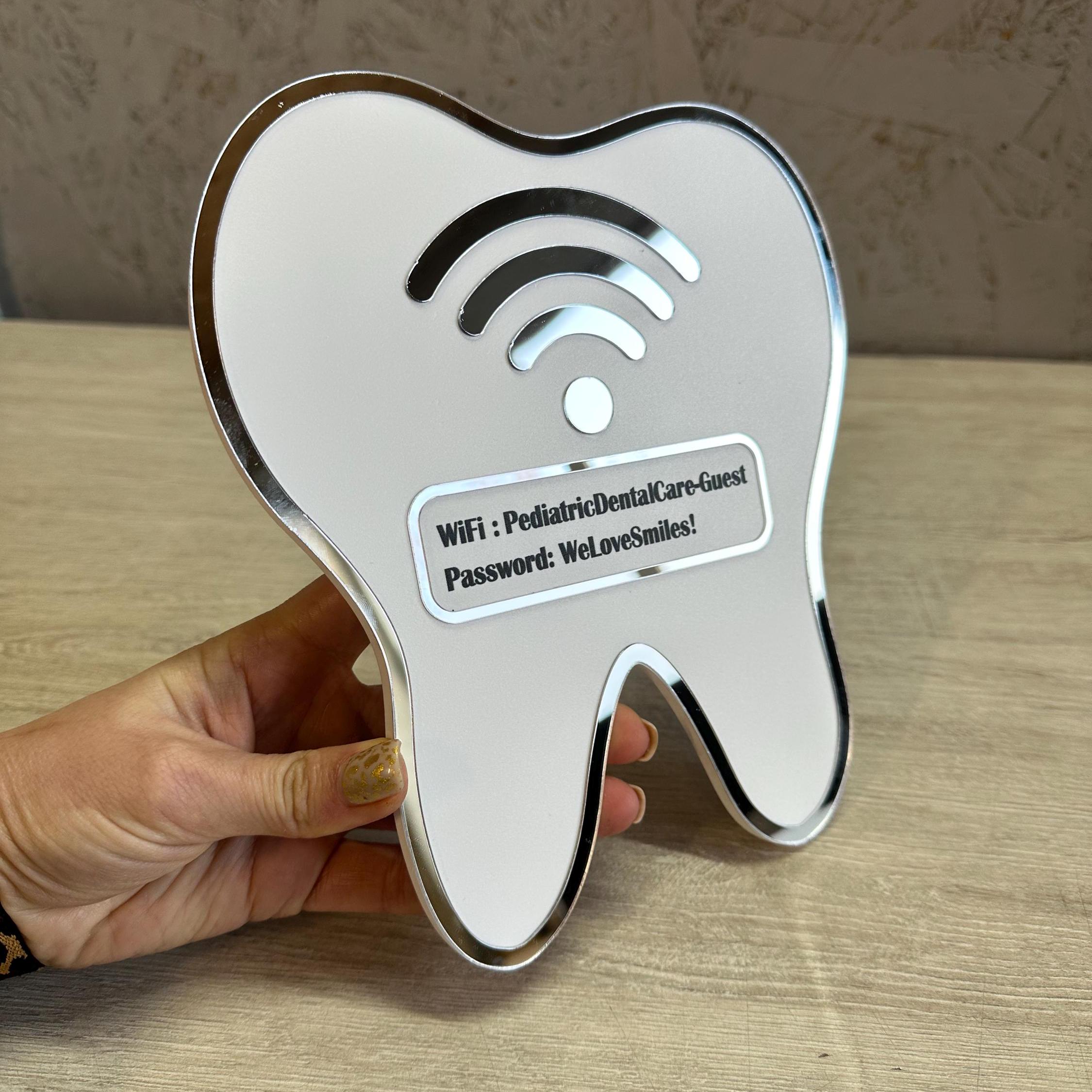 Personalized Tooth-shaped QR Code Sign: Dental Office Decor - Etsy