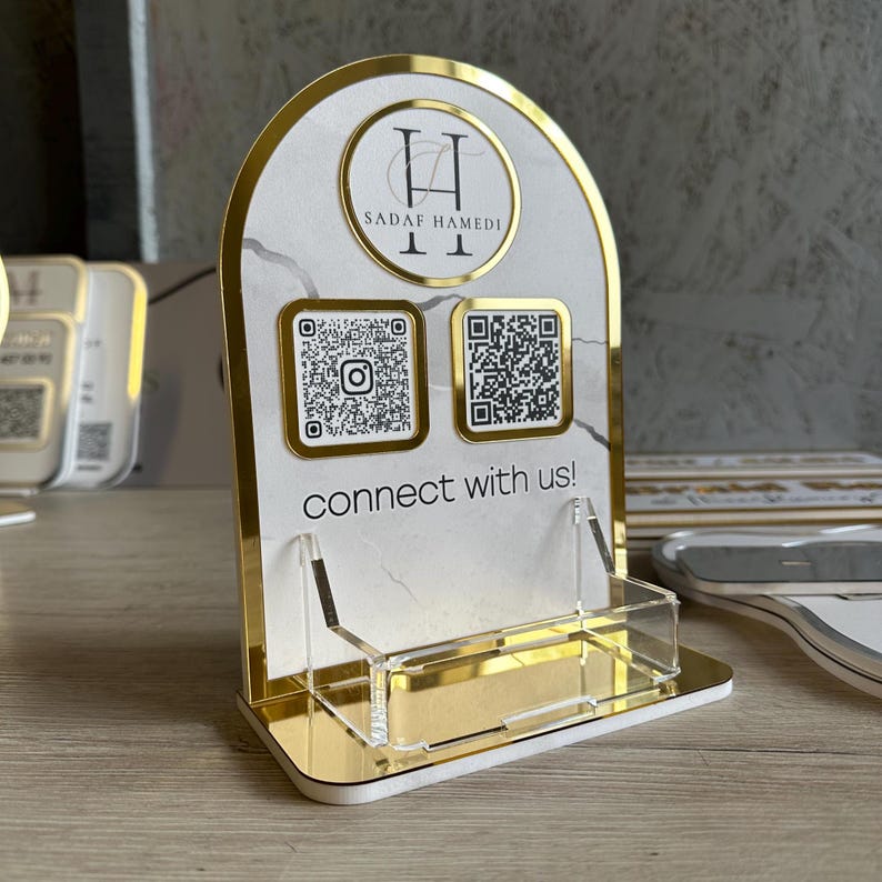 Beauty Prop Personal Business Card Holder,desk Accessories and Qr Codes ...