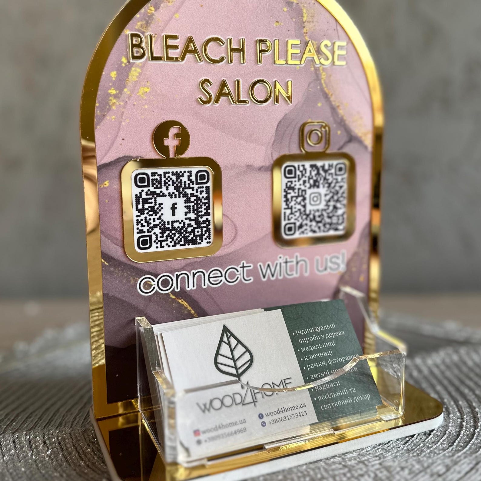 Beauty Prop Personal Business Card Holder,desk Accessories and Qr Codes ...