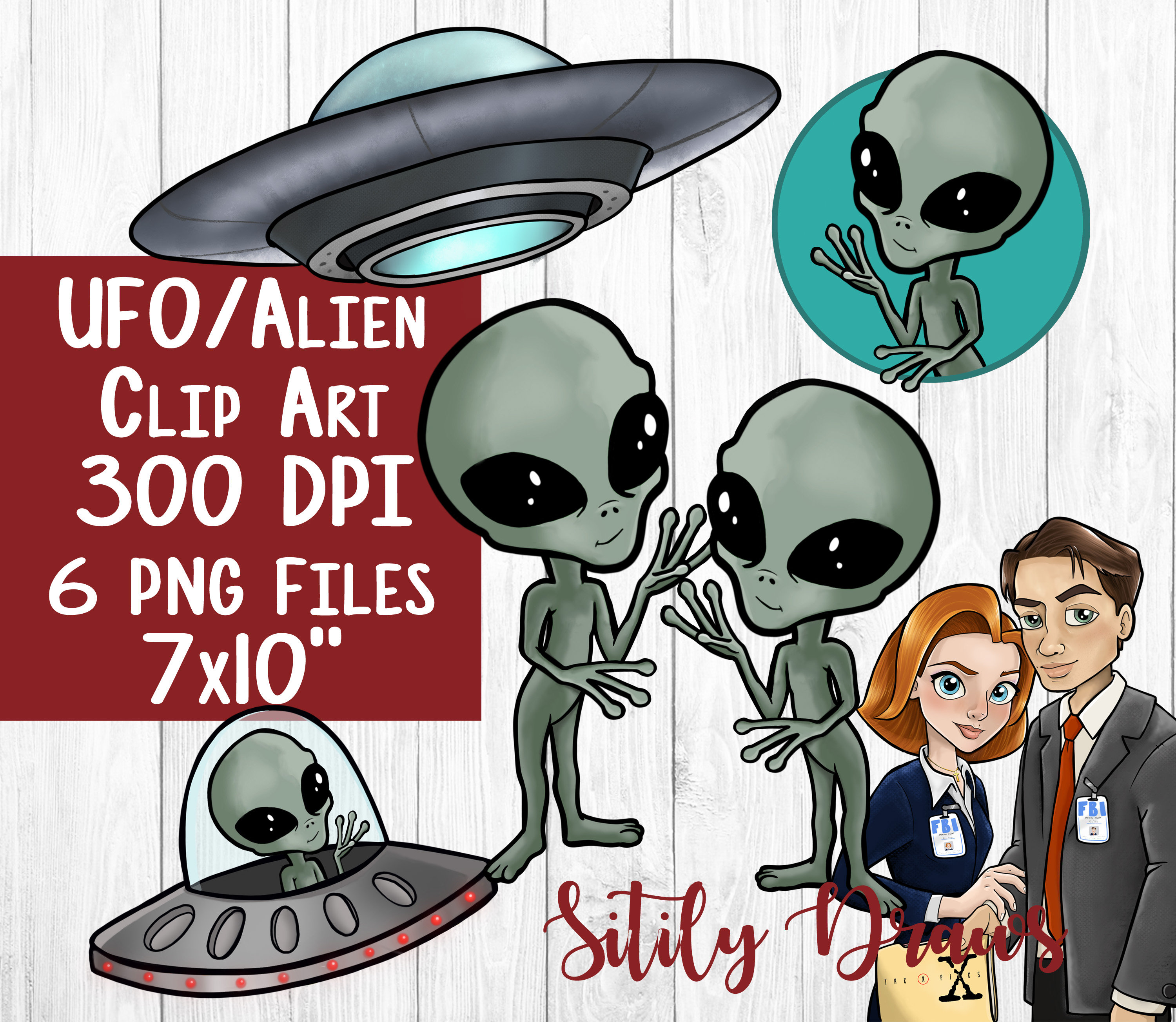 Red Alien Clipart