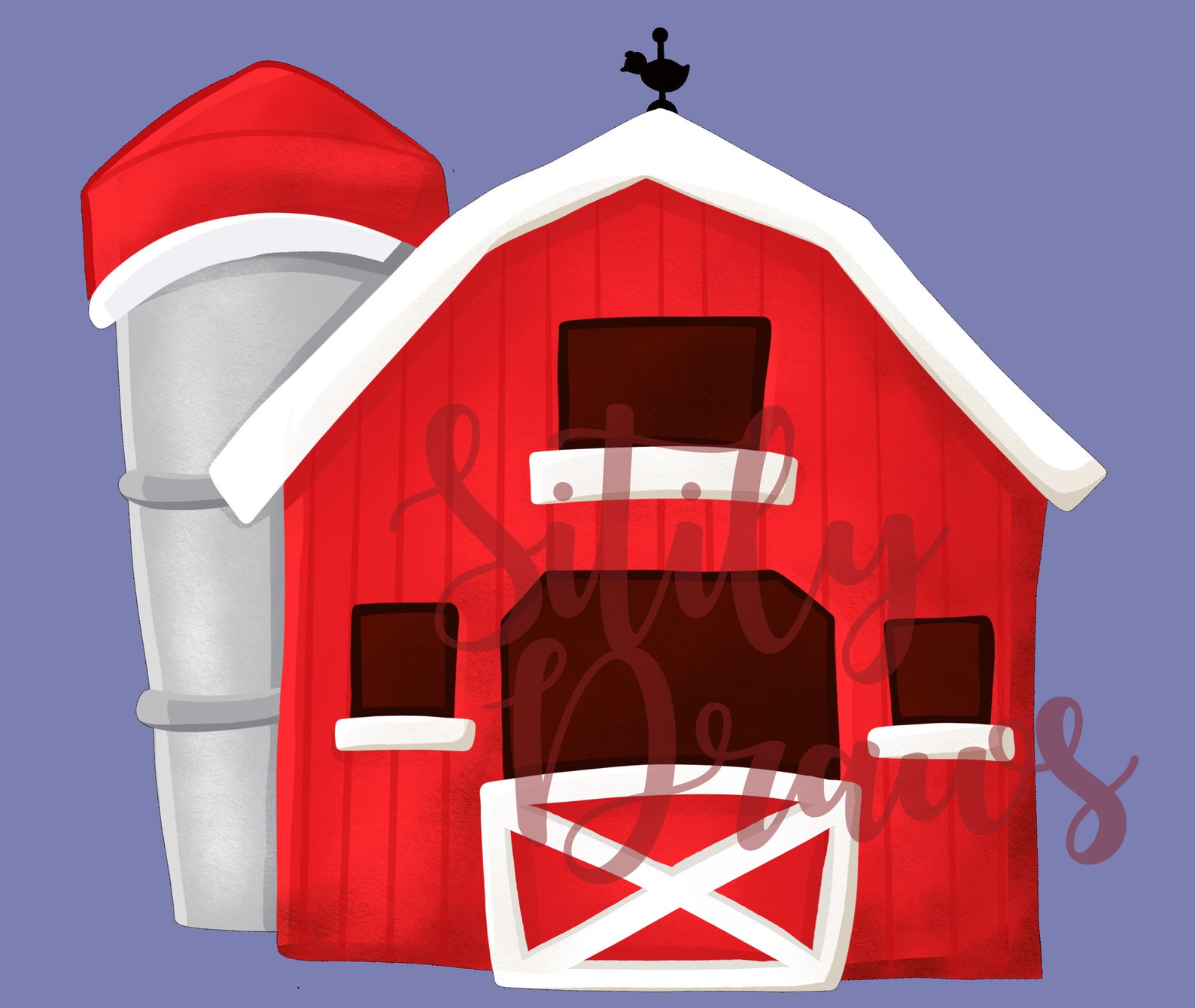 Farm animal and barn clipart cute cartoon baby farm animals | Etsy