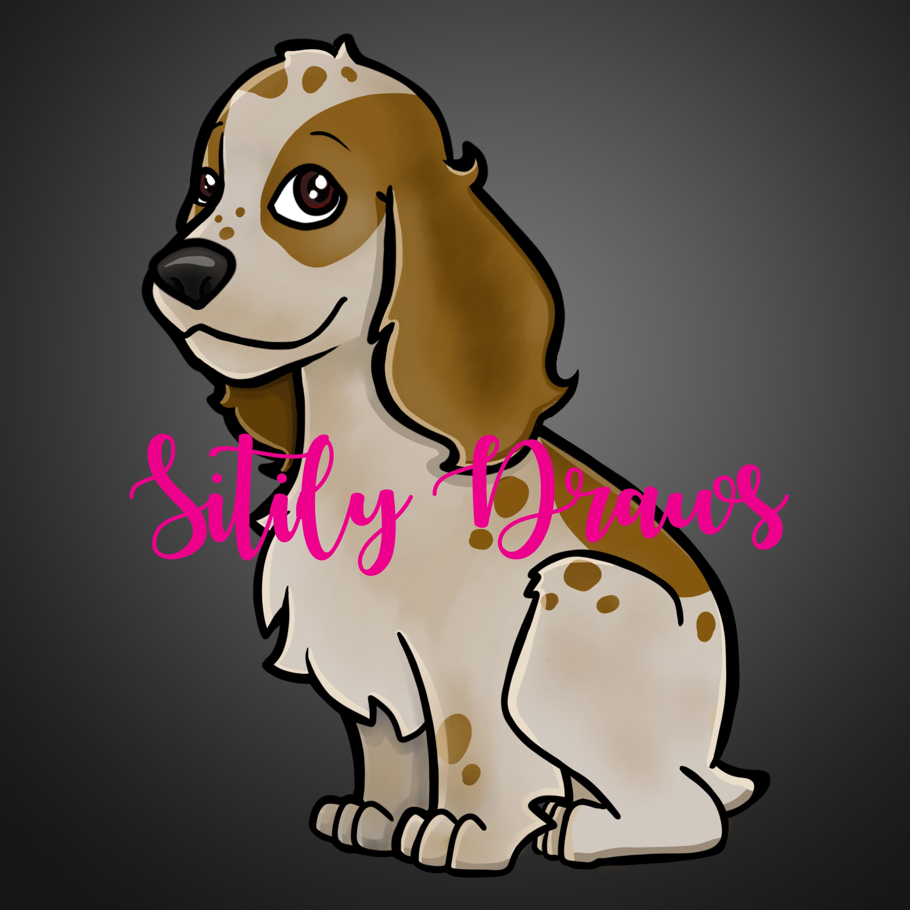 Cocker Spaniel Clipart Springer Spaniel Buff Red Black Clip | Etsy