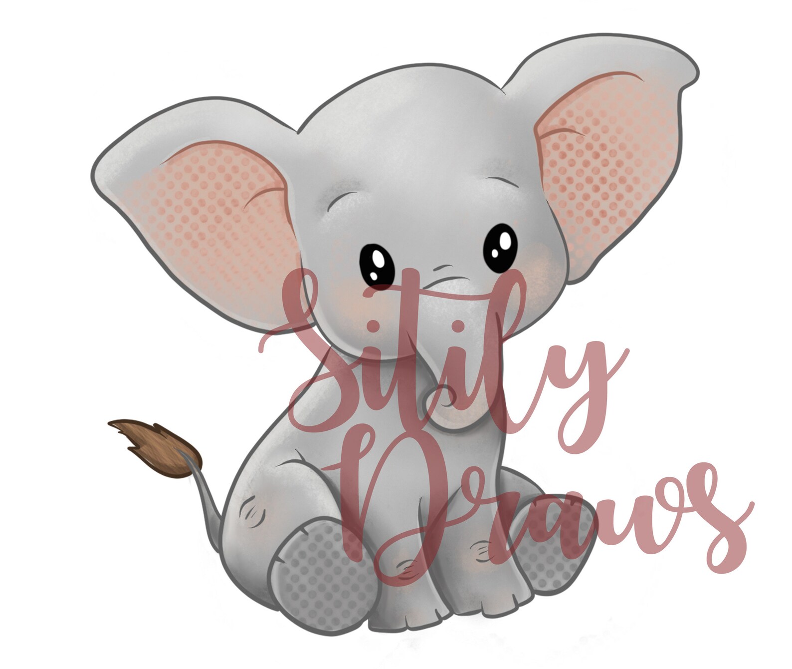 Baby Elephant Clipart Cute Elephants Clip Art Boy and Girl | Etsy