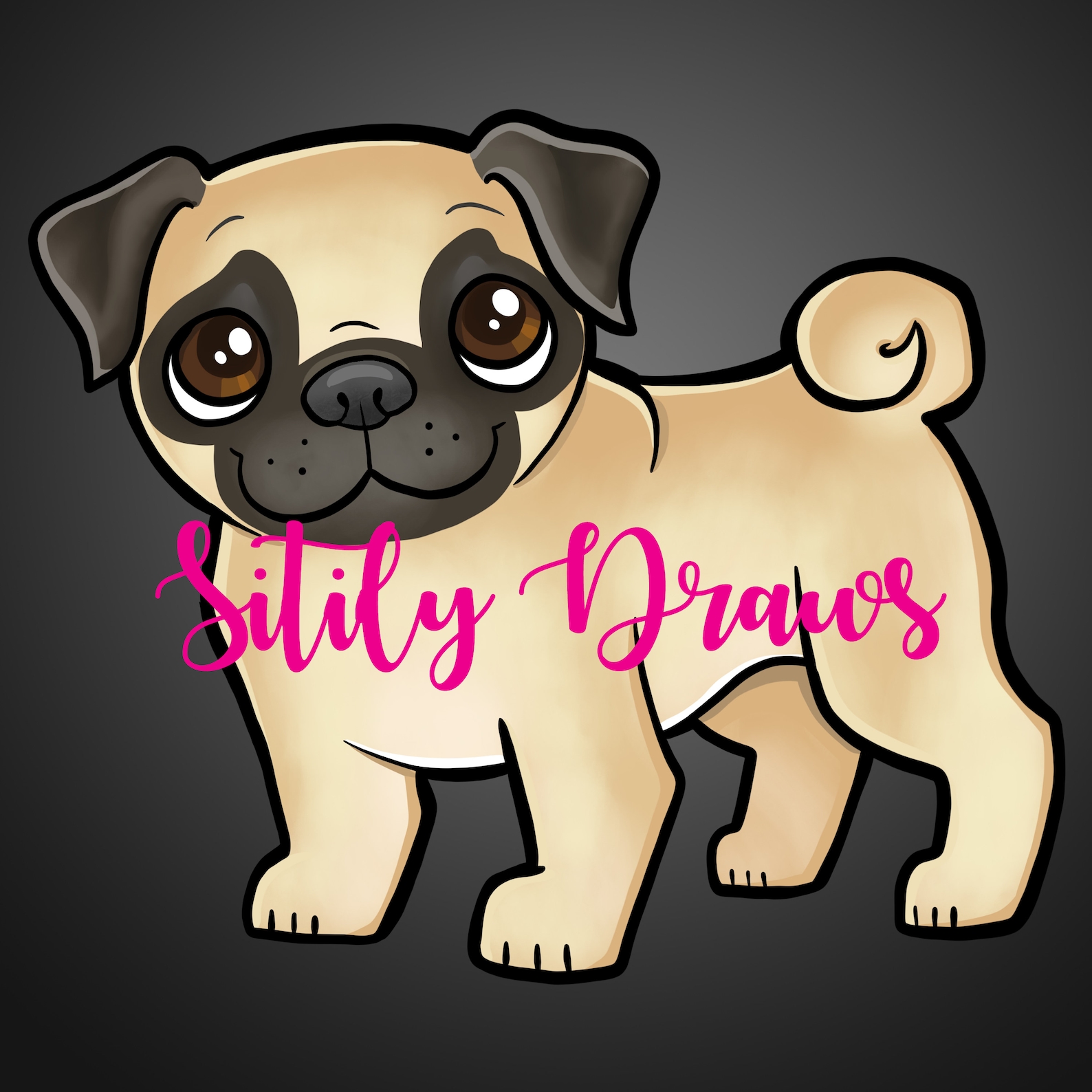 Mops Clipart Mops ClipArt instant digitaler Download sitzend - Etsy Schweiz