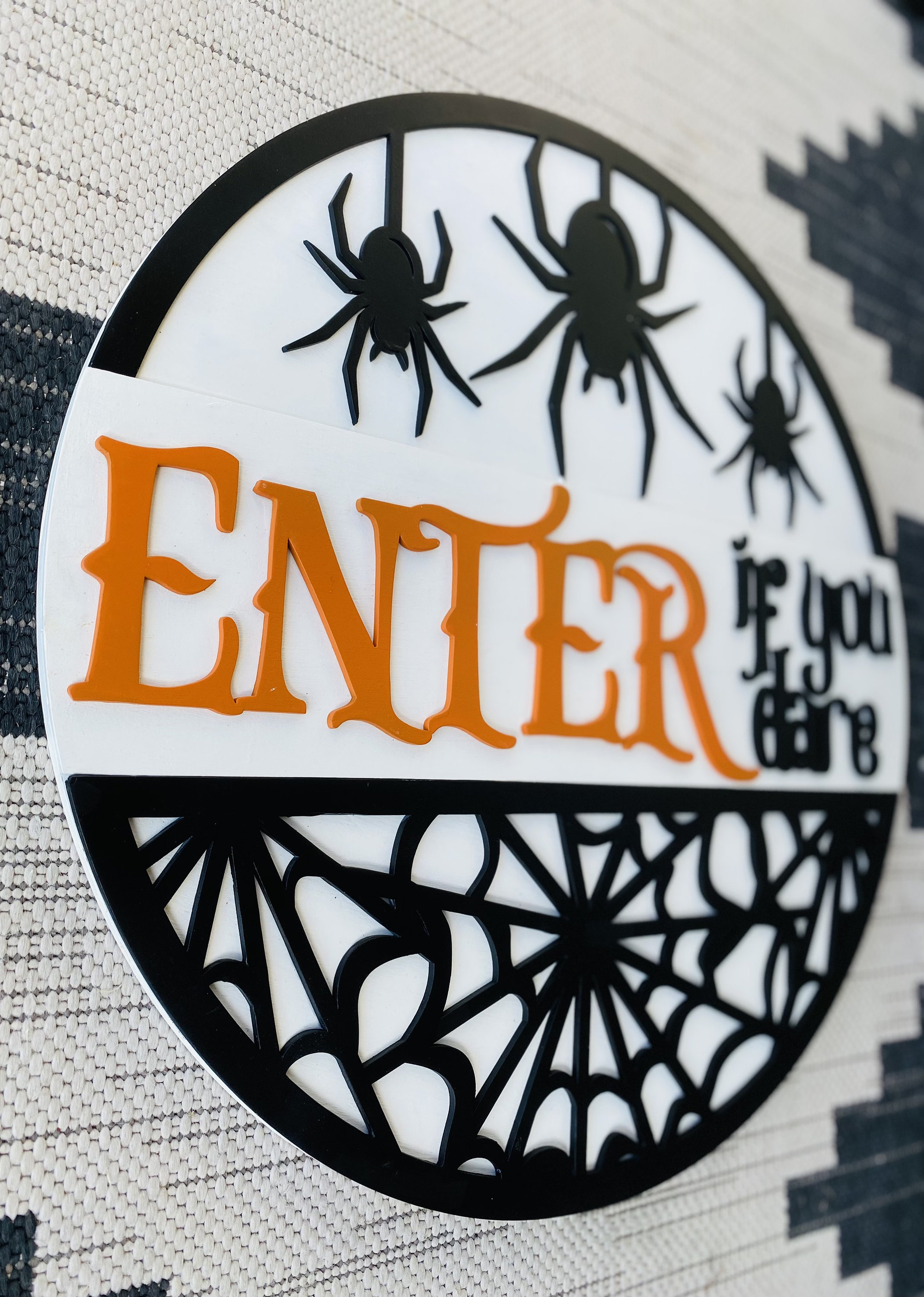 Halloween Door Sign, Spooky Door Hanger, Halloween Decorations, Enter ...