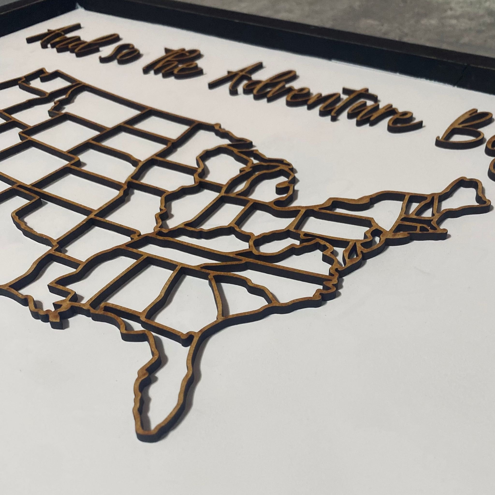 Laminated usa travel map