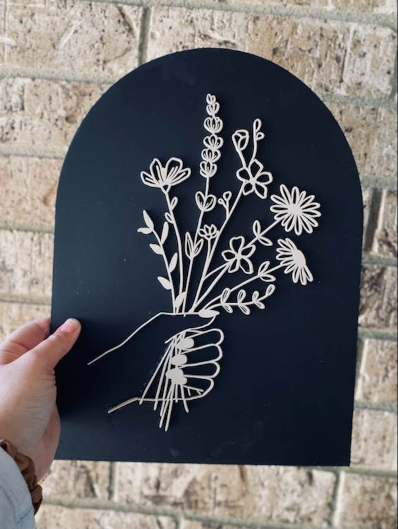 Wildflower Arch Wall Decor, Wall Decor, Wildflowers, Floral Decor, Boho ...