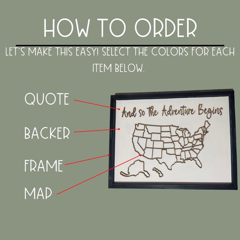 Travel Map, Custom Travel Map, USA Map, Travel USA, Adventure, 3D Map ...
