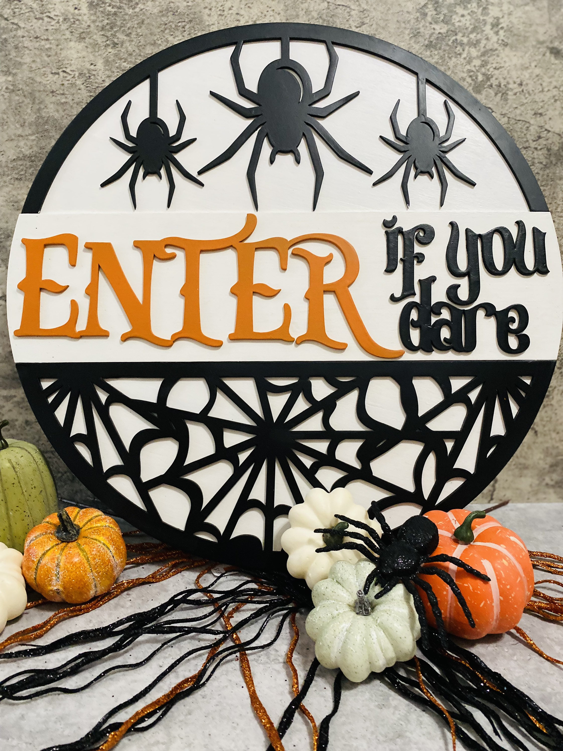 Halloween Door Sign, Spooky Door Hanger, Halloween Decorations, Enter ...