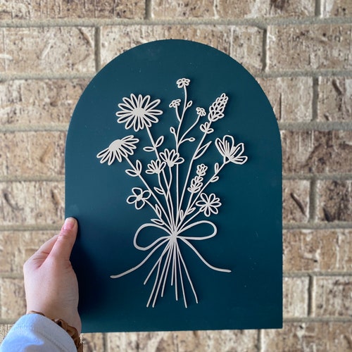 Wildflower Arch Wall Decor Wall Decor Wildflowers Floral - Etsy