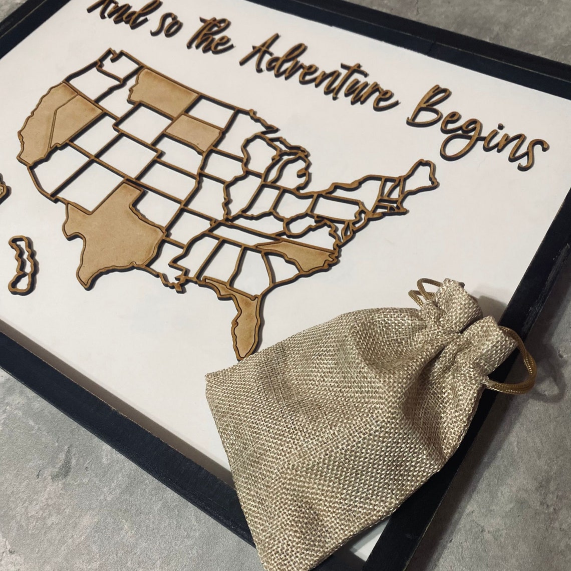 Travel Map, Custom Travel Map, USA Map, Travel USA, Adventure, 3D Map ...