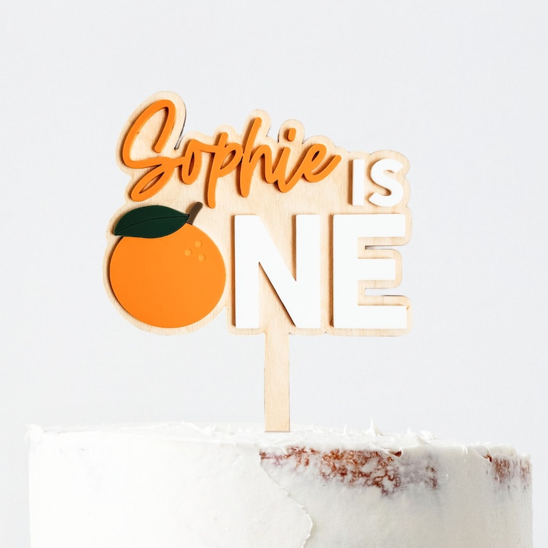 Orange Theme Cake Topper - Etsy