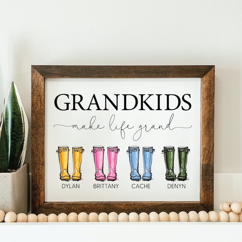 Grandkids Name Sign - Etsy