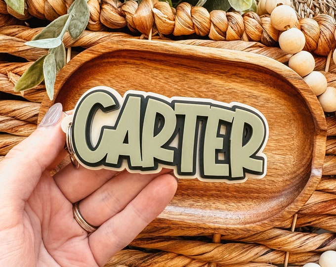 Name Backpack Tag for Kids, Personalized Keychain, Name Keychain, Name ...