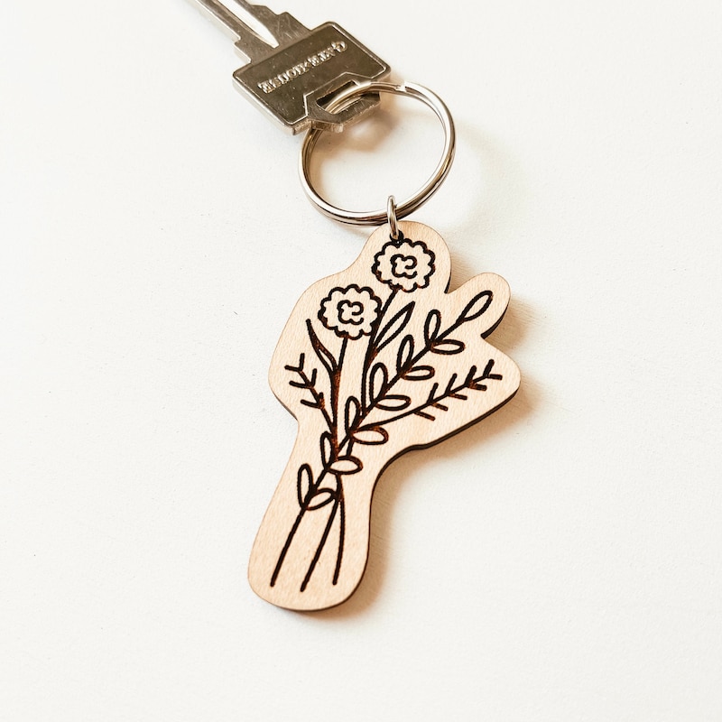 Wooden Keychain - Etsy