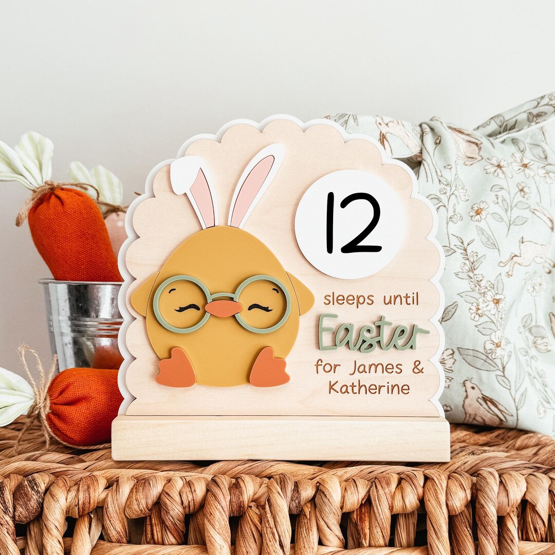 Easter Countdown Sign, Days Until Easter Sign, Countdown to Easter Sign ...