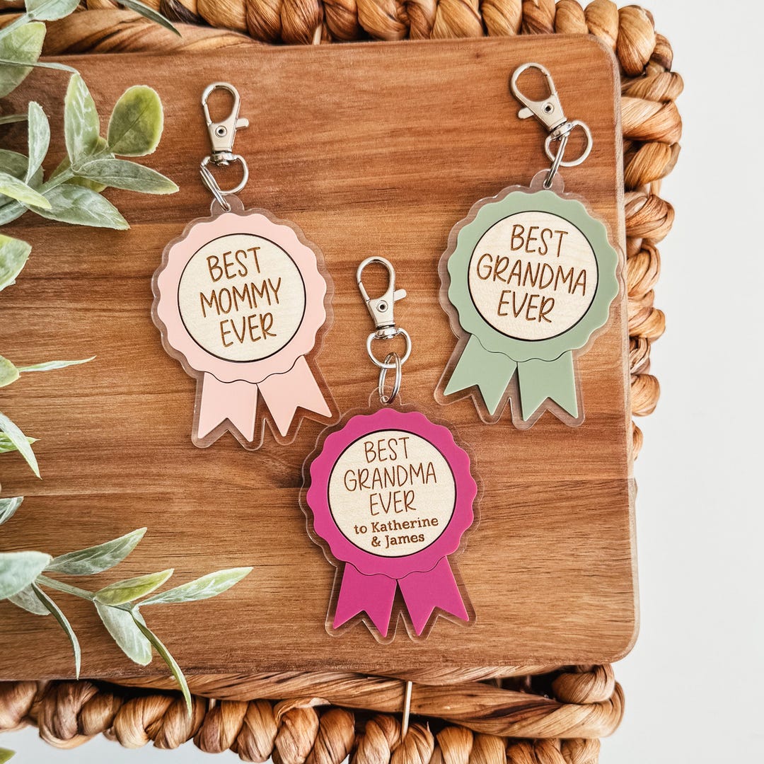 Custom Grandma Keychain, Custom Mom Keychain, Mother's Day Keychain ...