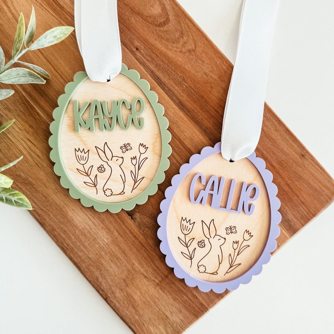 Easter Basket Tag, Personalized Easter Basket Tag, Custom Easter Tag ...