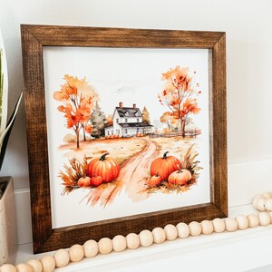Watercolour Autumn Farm Wood Sign, Fall Farmhouse Sign, Fall Wood Sign ...