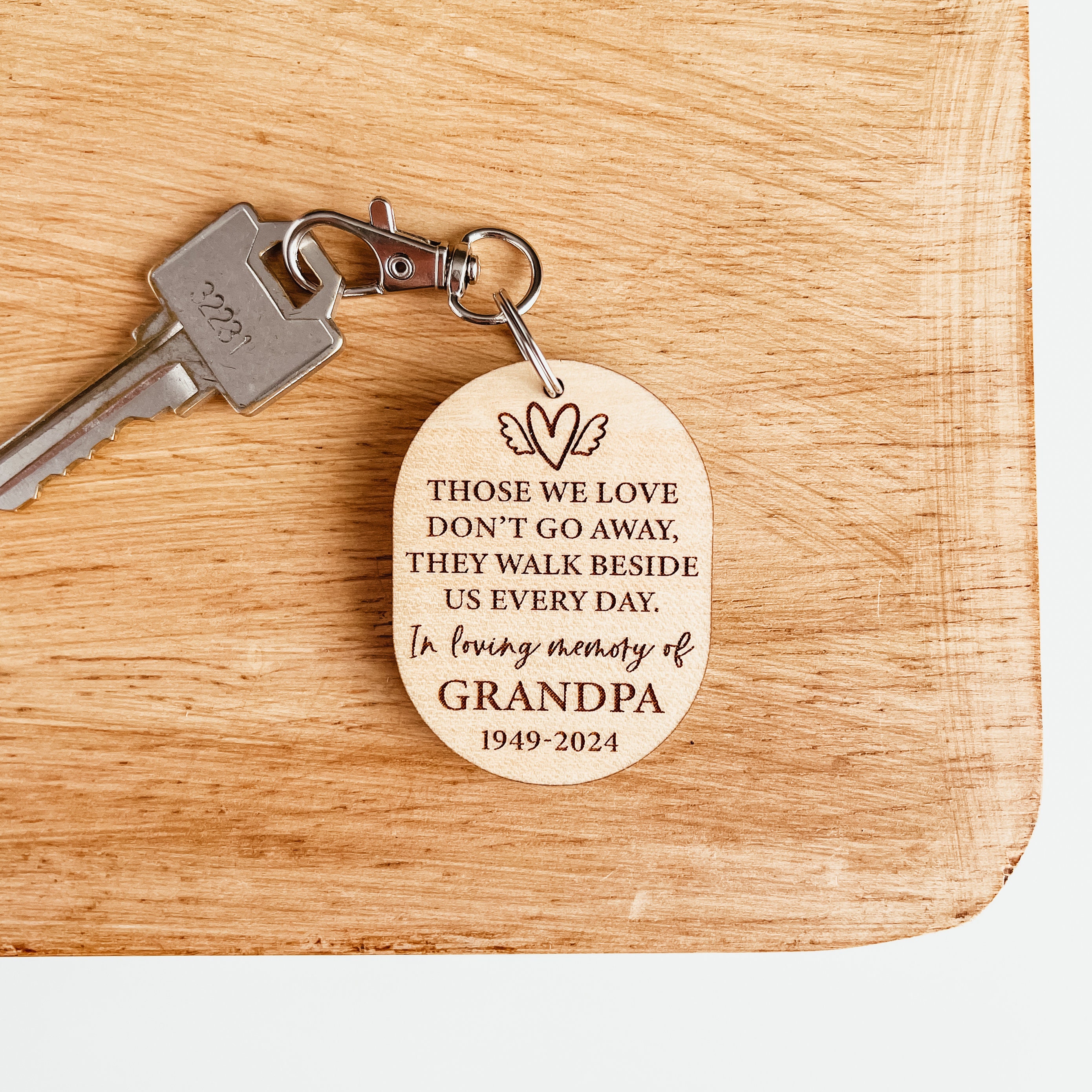 Personalized Memorial Photo Keychain, Custom Memorial Keyring, in ...