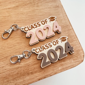 Class of 2024 Keychain, Graduation Keychain, 3D Grad Keychain ...
