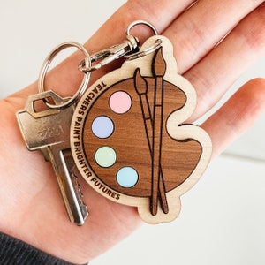Personalized Teacher Keychain, 3D Teacher Keychain, Custom Keychain for ...
