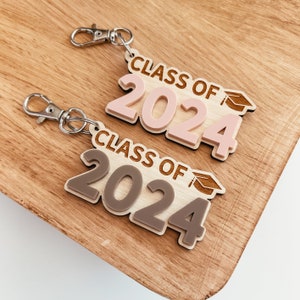 Class of 2024 Keychain, Graduation Keychain, 3D Grad Keychain ...