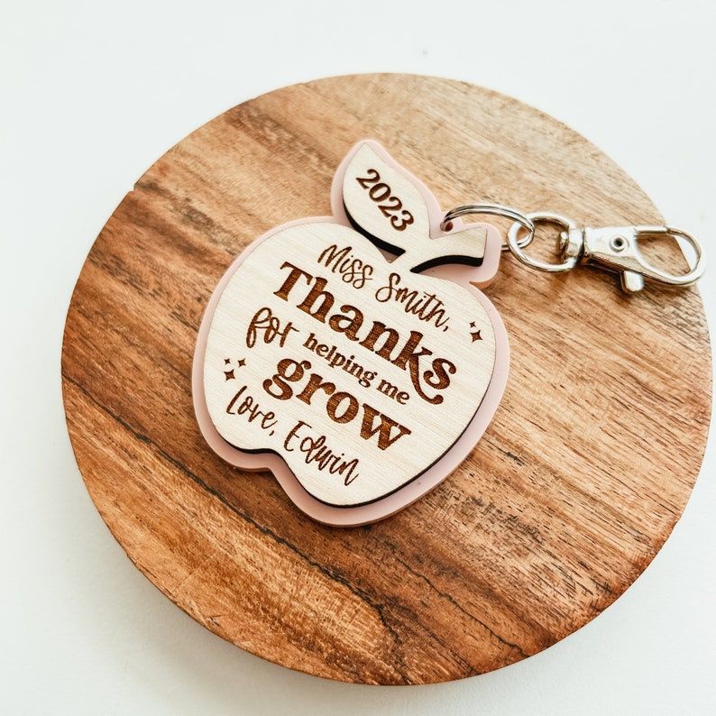 Custom Teacher Keychain Teacher Apple Keychain Teacher Name - Etsy