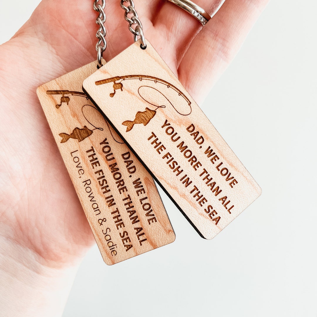 Personalized Dad Keychain, Custom Father's Day Keychain, Custom Dad ...