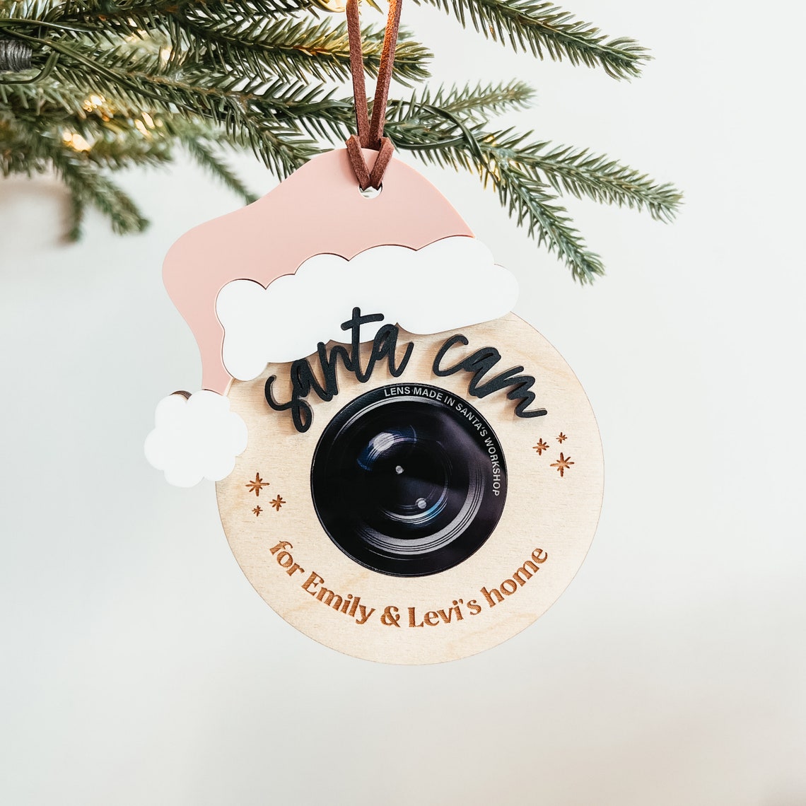 Personalized Santa Cam Christmas Ornament, Santa Camera Ornament ...