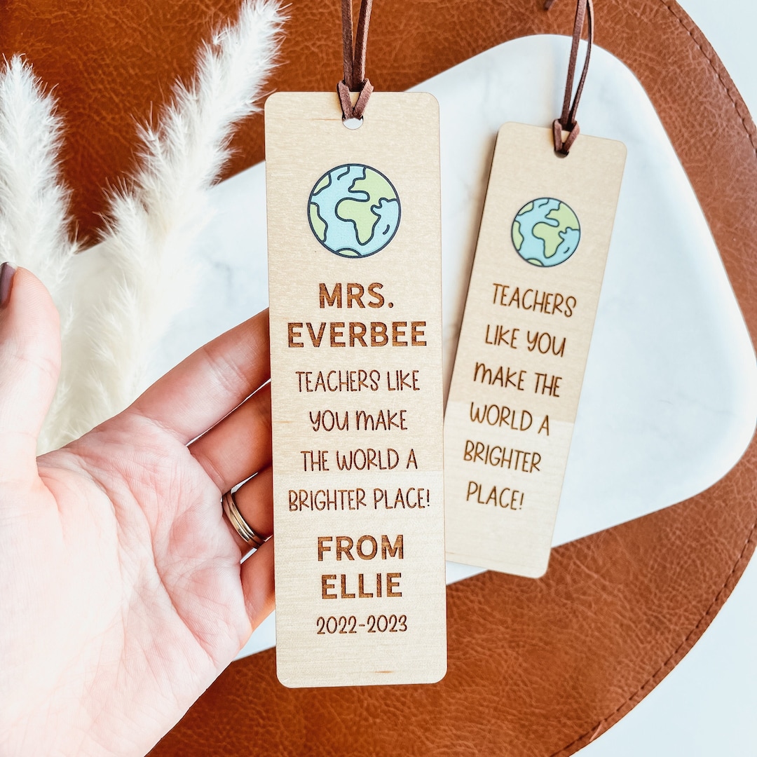 Custom Teacher Bookmark, Personalized Wood Bookmark, Engraved Bookmark ...