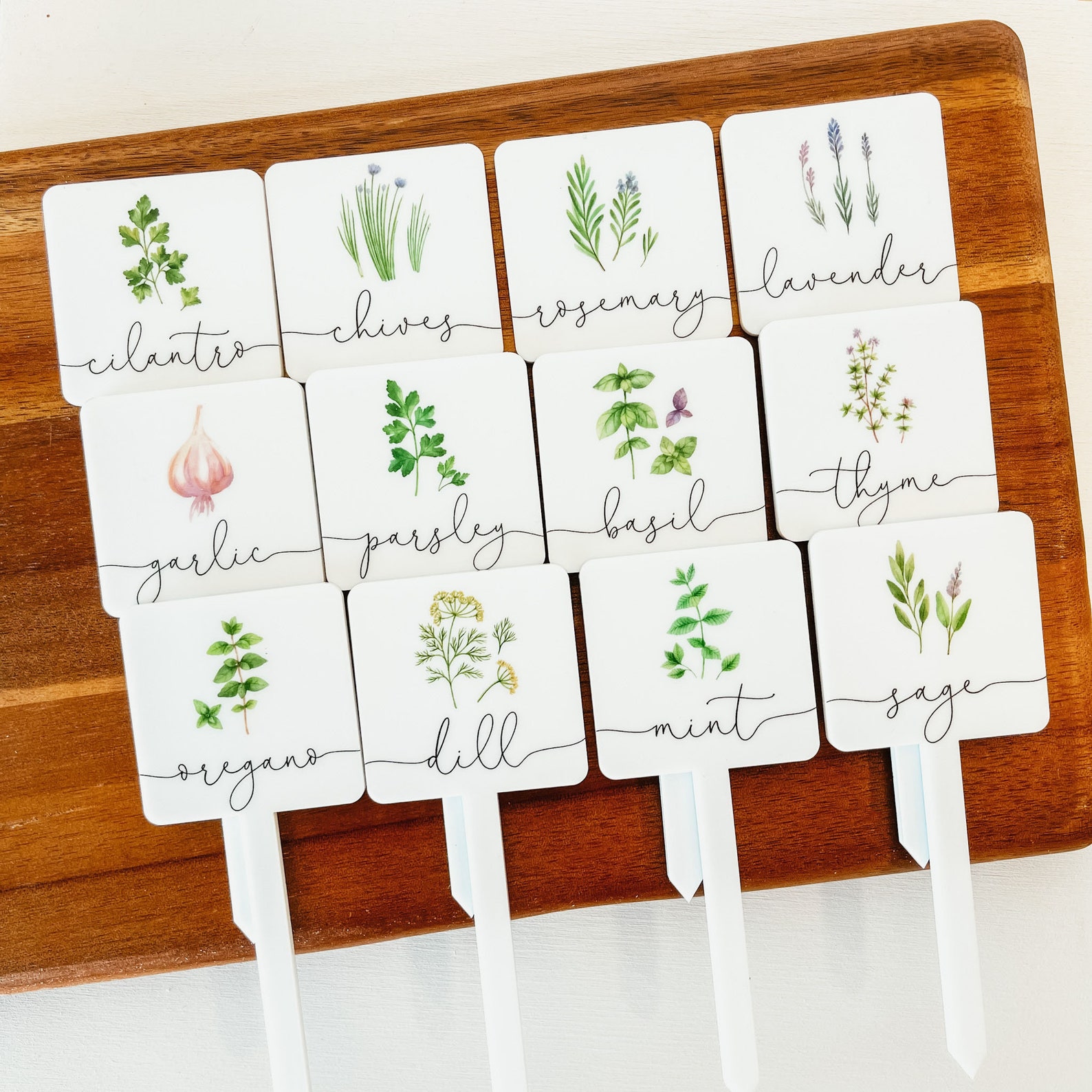 Herb Garden Stakes, Herb Plant Markers, Herb Garden Labels, Herb Garden ...