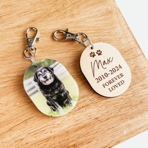 Pet Memorial Photo Keychain, Pet Memorial Keychain, Personalized Photo ...