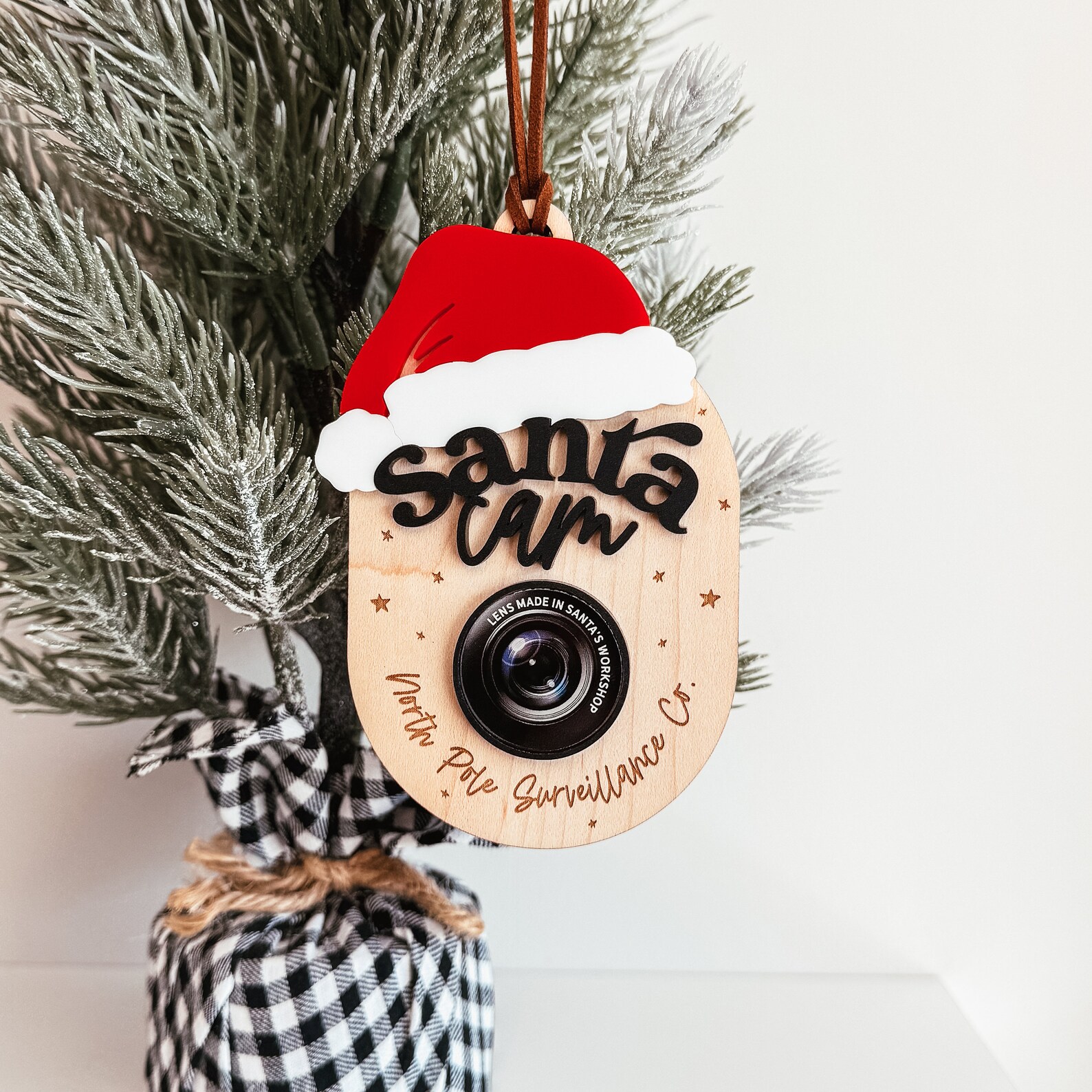 Personalized Santa Cam Christmas Ornament, Santa Camera Ornament ...