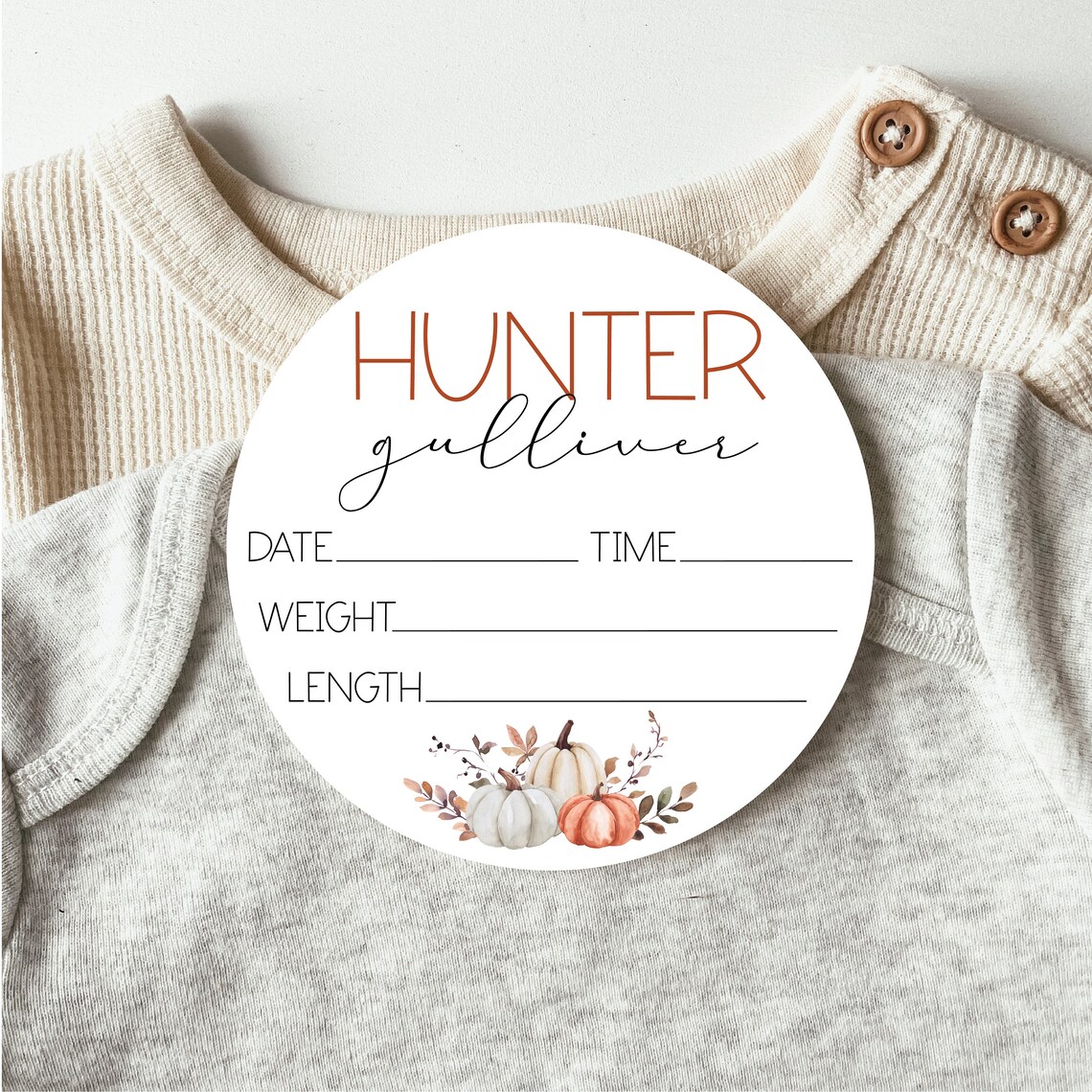 Fall Birth Announcement Sign, Birth Announcement Sign, Birth Stat Sign ...