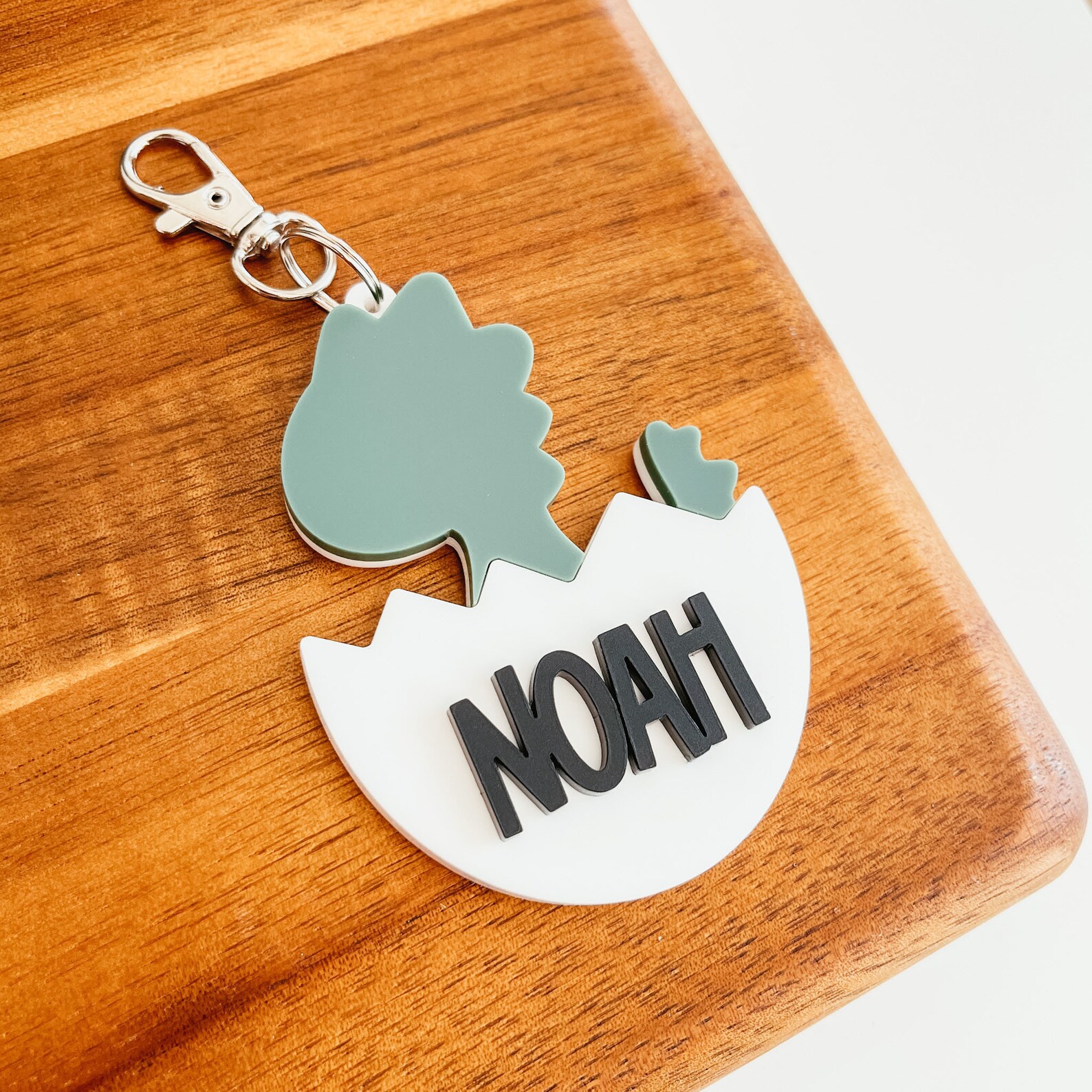 Dinosaur Backpack Tag, Acrylic Bag Tag, Dino Bag Tag, Custom Name ...