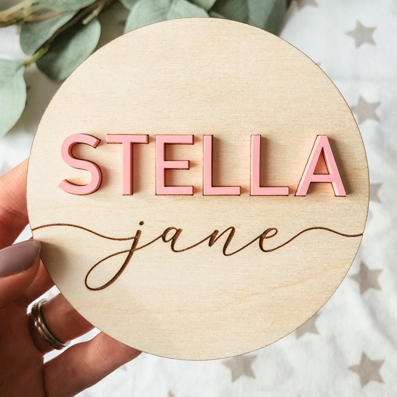 Wooden Birth Announcement Birth Announcement Sign Baby Name - Etsy Canada