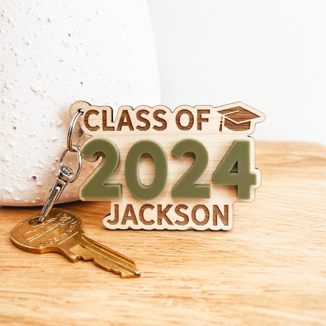 Class of 2024 Keychain, Graduation Keychain, Grad Keychain, Custom ...